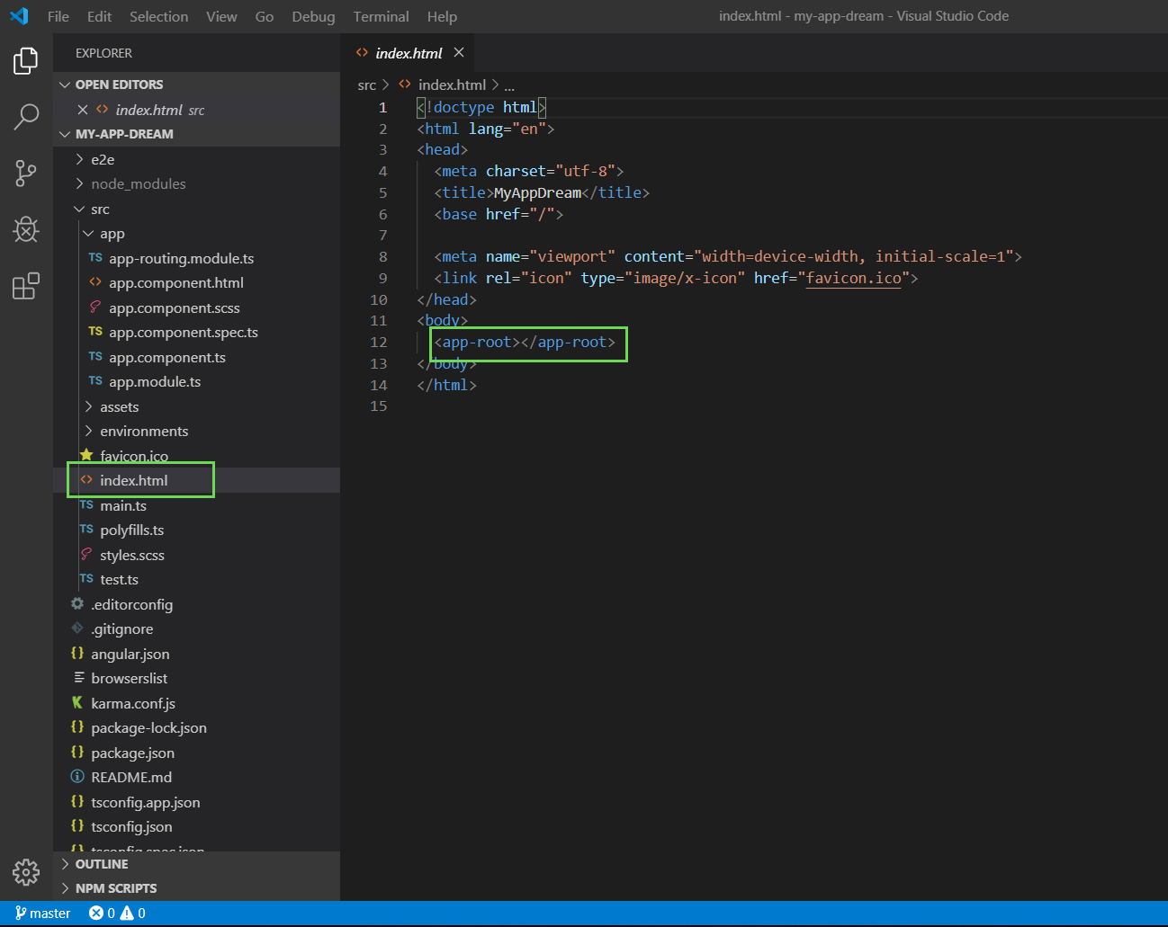 Angular index html ElConspirador
